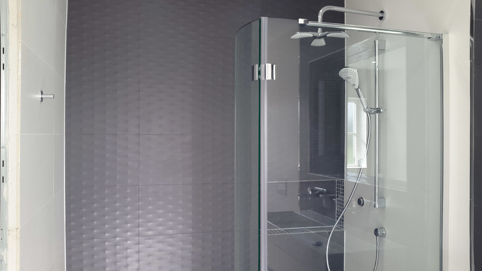 Modern White & Graphite Bathroom - Modern - Bathroom - Manchester - by ...