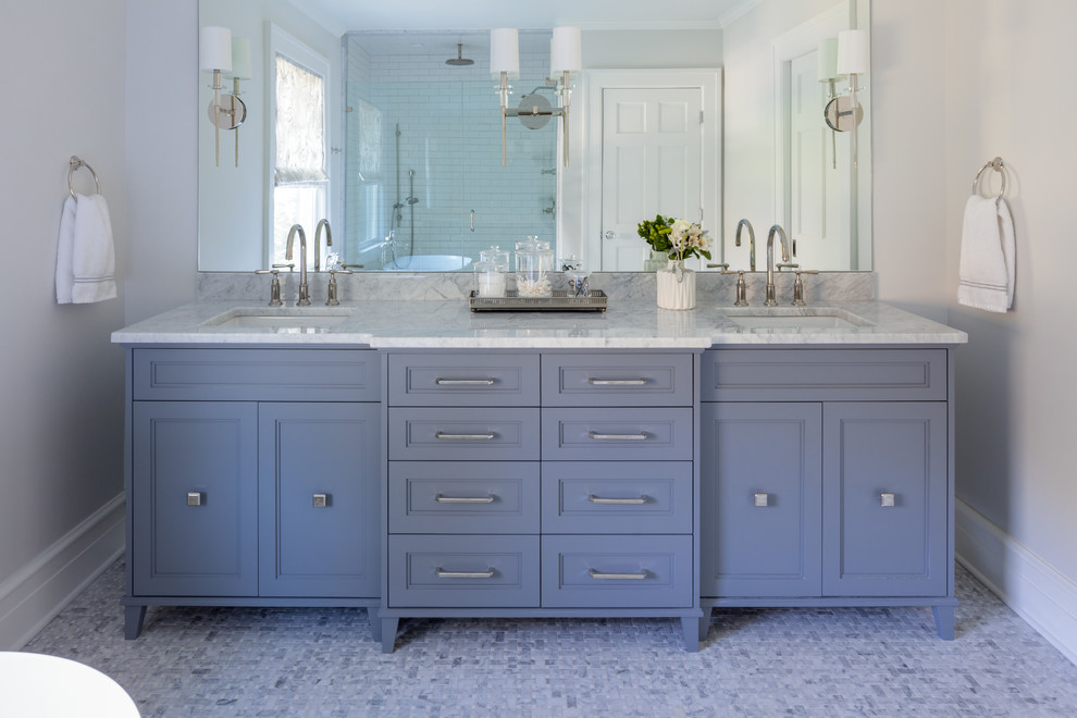 Modernized Center Hall Colonial - Modern - Bathroom - New York - by RTH ...