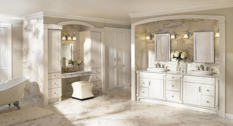 Moen Waterhill Traditional White Bathroom - Traditional - Bathroom ...