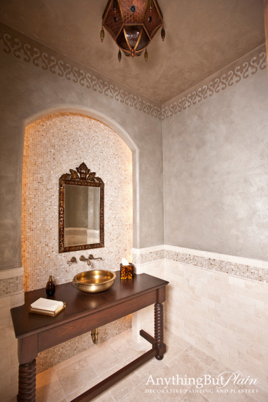 Moroccan Inspired Powder Room - Mediterranean - Bathroom - Houston - by ...