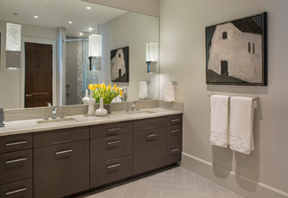 Mountain Contemporary Custom Home - Lower Guest Suite Bath ...