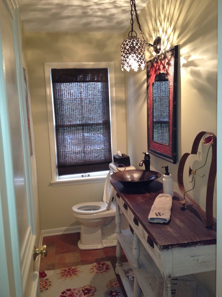 narrow powder room - Rustic - Bathroom - Cleveland - by nsr interiors ...