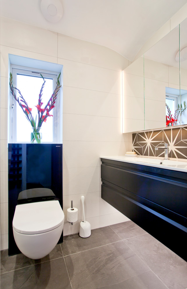 Narrow shower room with good storage - Modern - Bathroom - Oxfordshire ...