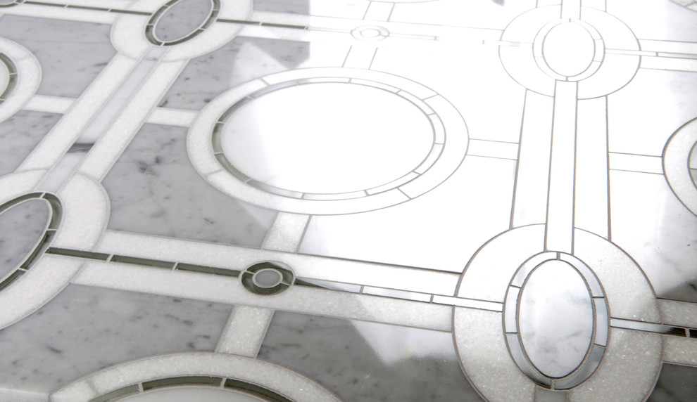 Natural Stone Mosaics & Waterjet Patterns - Contemporary - Bathroom ...