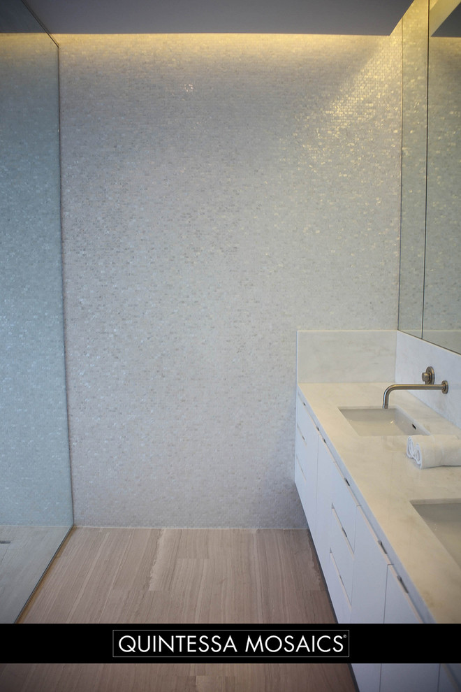 Natural White Pearl Shell Stone Mini Bricks - 1" X 1/2" - Modern ...