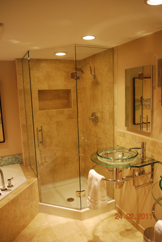 Neo-Angle Frameless Shower Enclosure - Contemporary - Bathroom - Other ...