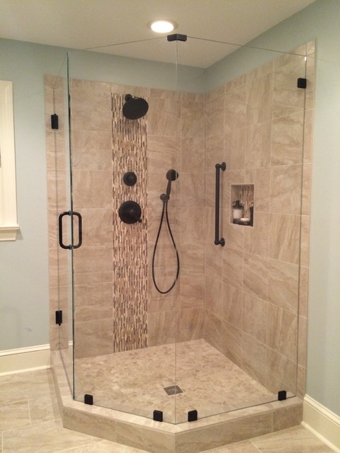 Neo Angle Showers - Modern - Bathroom - Raleigh - by Mia Shower Doors ...