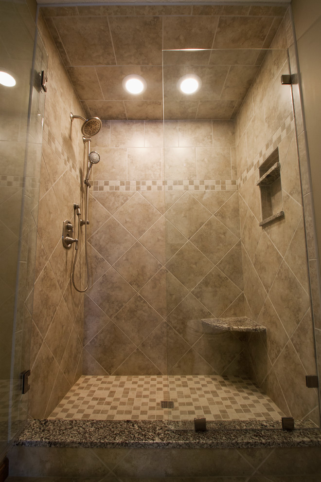 New custom tile shower - Traditional - Bathroom - Cleveland - by ...