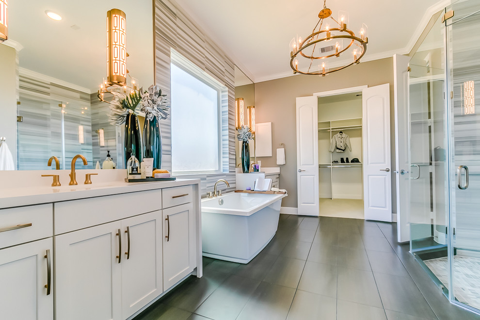 Newmark Homes - Master Bath - Modern - Bathroom - Houston - by Newmark ...