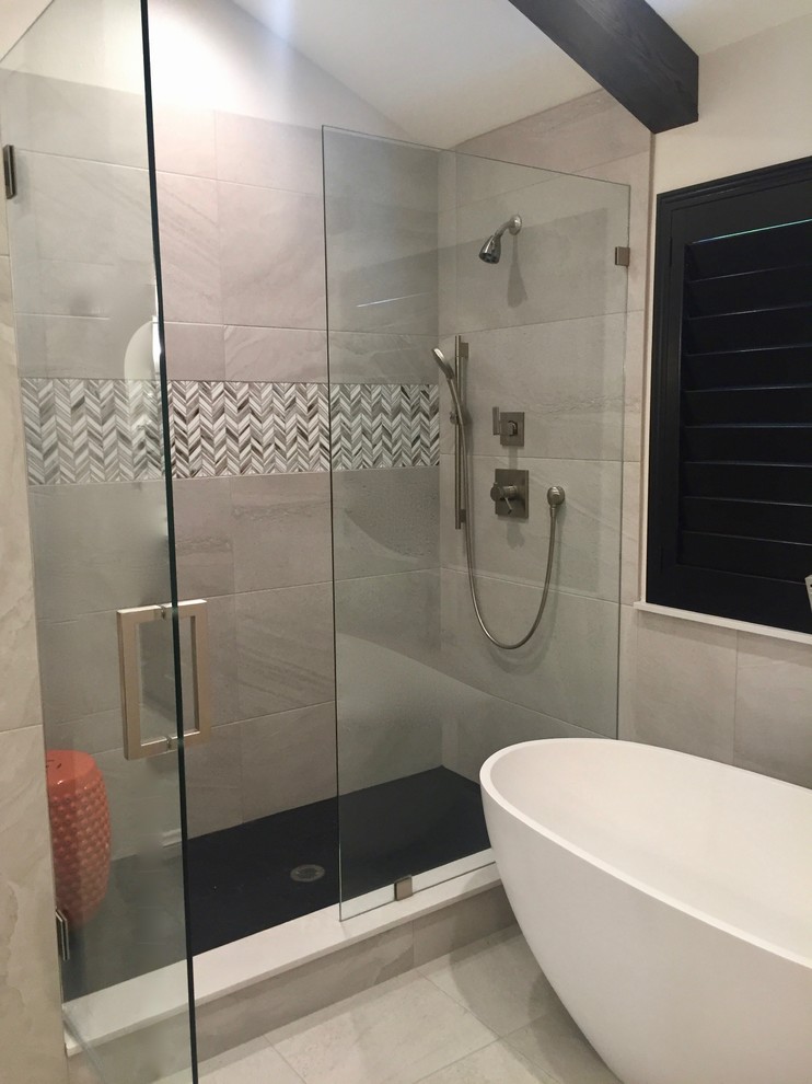 North Dallas Contemporary Master Bathroom - Contemporary - Bathroom ...