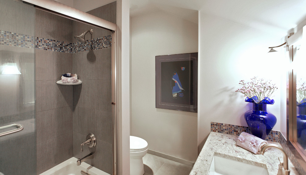 Old with the new bathroom remodel - Contemporary - Bathroom - Baltimore ...