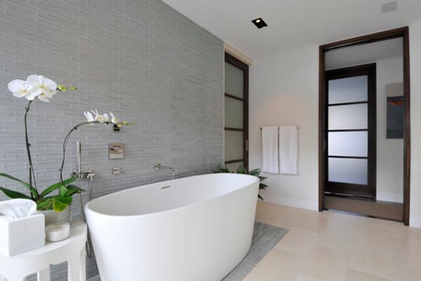 Opera Glass Bathroom Feature Wall - Contemporary - Bathroom - San ...