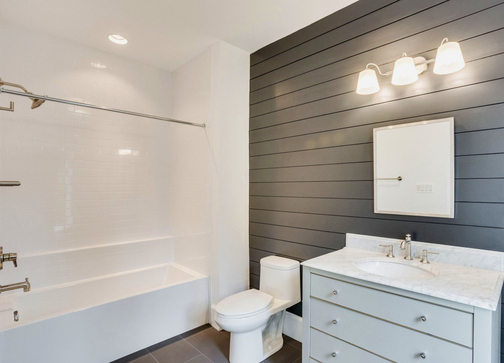 Painted Brick | Understated Class - Transitional - Bathroom - Other ...