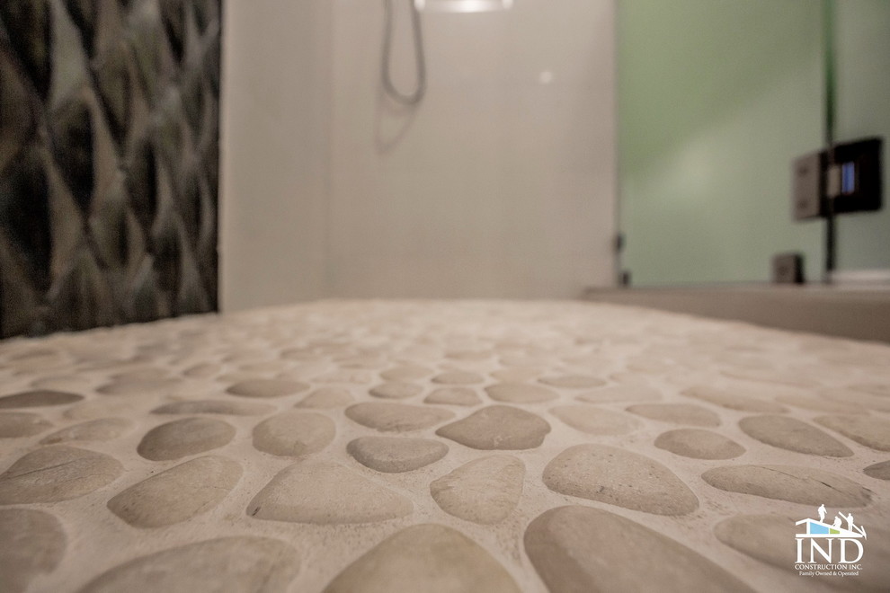 Pebble Stone Shower Floor - Modern - Bathroom - Los Angeles - by IND ...