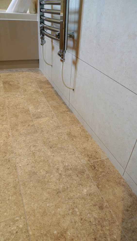 Piazza Limestone Karndean flooring - Modern - Bathroom - Oxfordshire ...