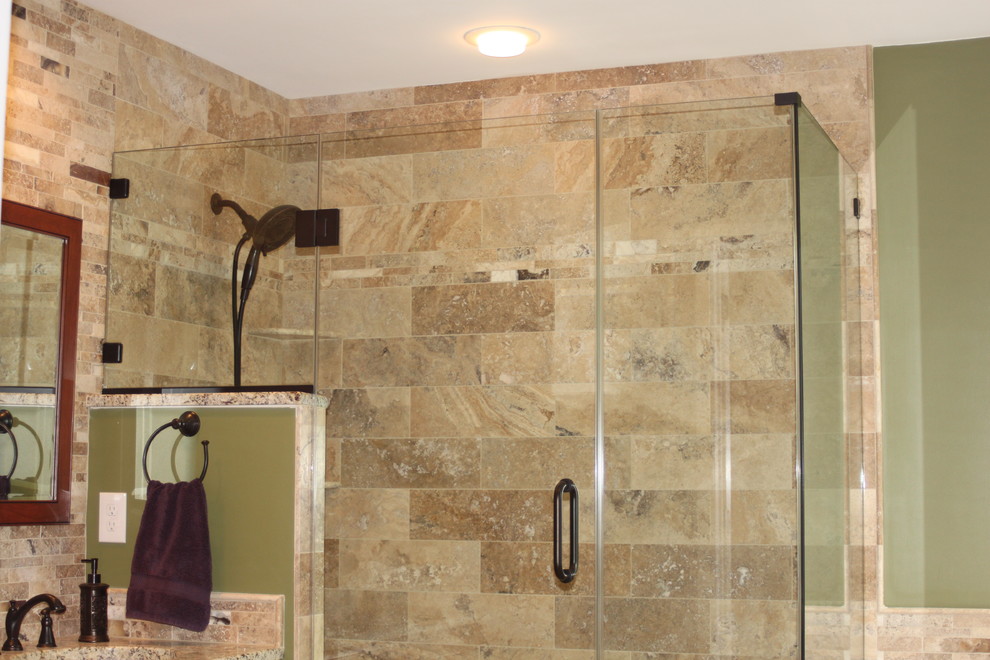 Picasso Travertine Master Bathroom - Traditional - Bathroom ...