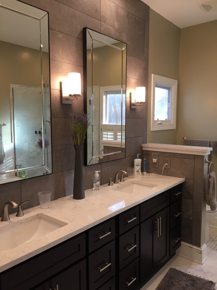 Plank Tile for a Vanity Backsplash - Modern - Bathroom - Raleigh - by ...