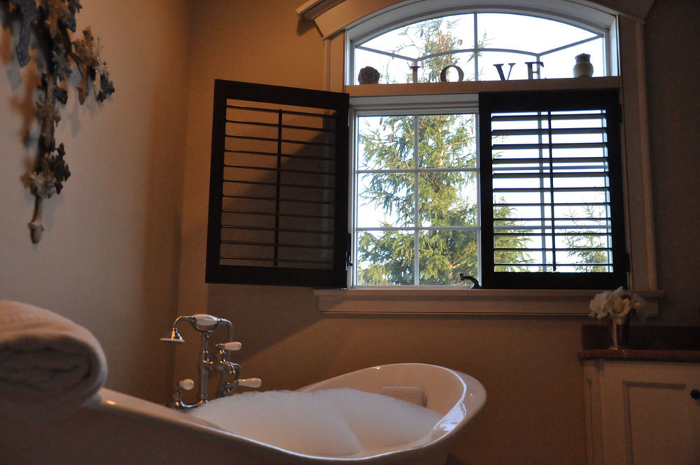 Plantation Window Shutters Over Tub - Traditional - Bathroom - Chicago - by Horizon Interior ...