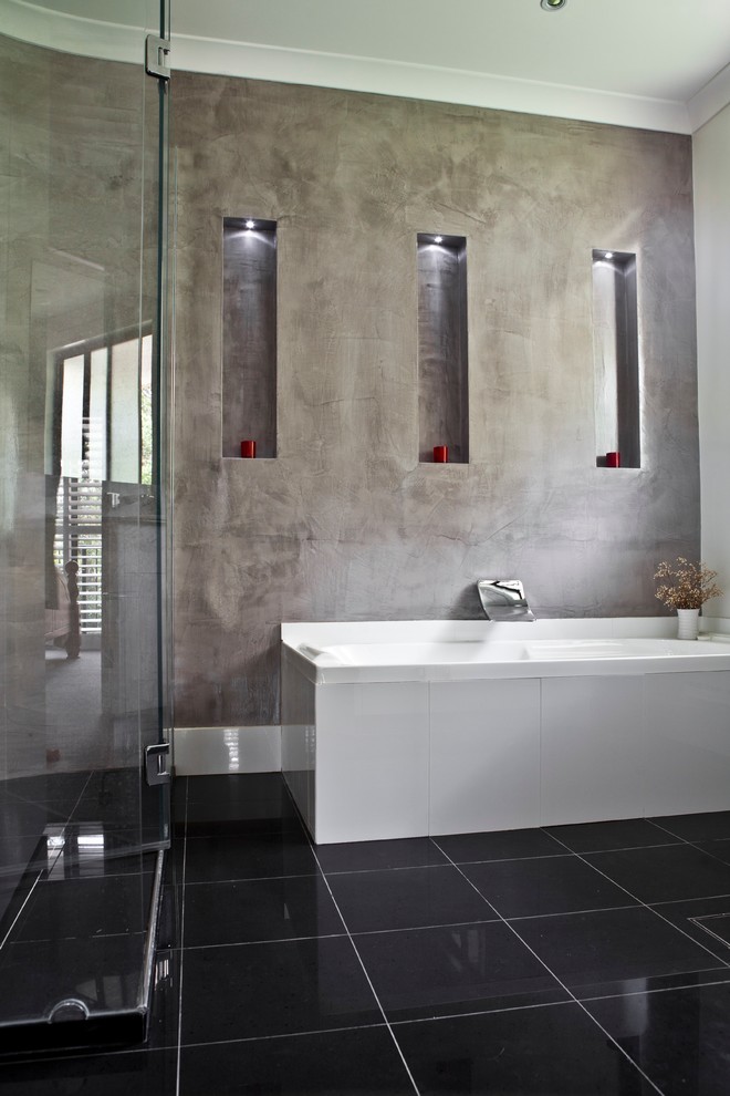 Polished Plaster - Modern - Bathroom - Brisbane - by Wonder Wall Pty ...