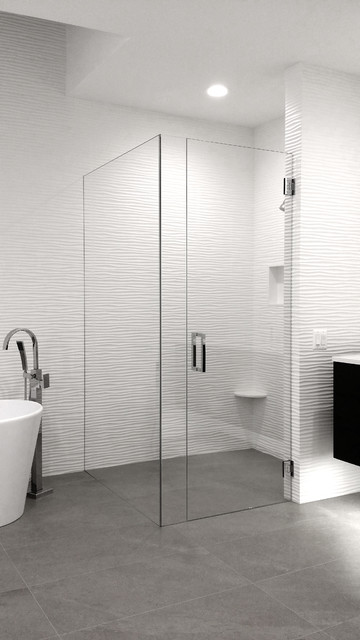Pure White Sublime 12x36 - Modern - Bathroom - Toronto - by Cercan Tile ...