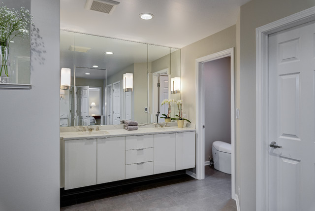 Radiant Renovation Master Bathroom Double Sink Vanity - Modern ...
