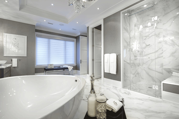 Real Calcutta Polished Porcelain Tile - Salle de Bain - Toronto - par ...