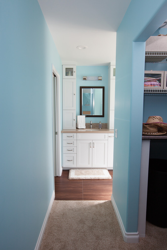 Refreshing Blue & White Master Bathroom Remodel in Torrance, CA ...