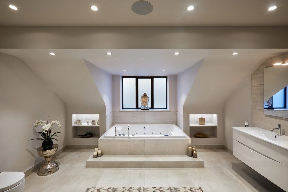 Refurbished and Extended Dormer Bungalow - Modern - Bathroom - West ...