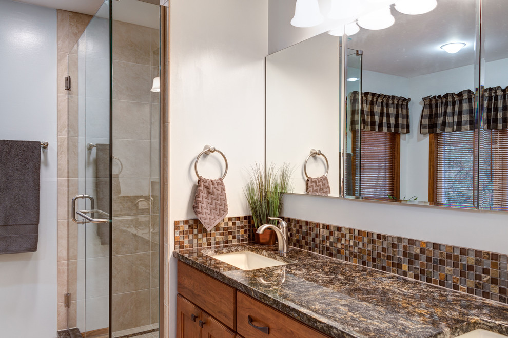 Rich Textures in a Master Bath - Traditional - Bathroom - Chicago - by ...