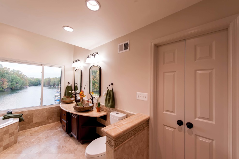 Roman-style Bath Adds Splendor to Reston Townhome - Traditional ...