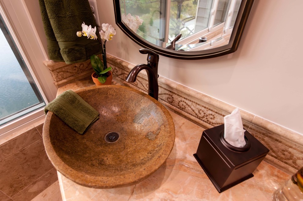 Roman-style Bath Adds Splendor to Reston Townhome - Traditional ...