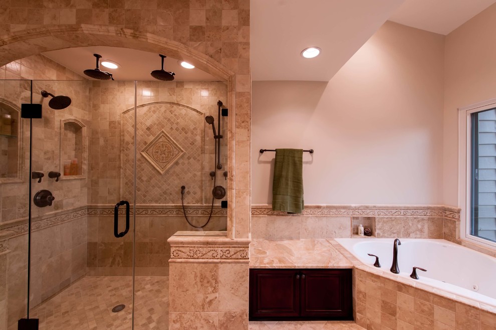 Roman-style Bath Adds Splendor to Reston Townhome - Traditional ...