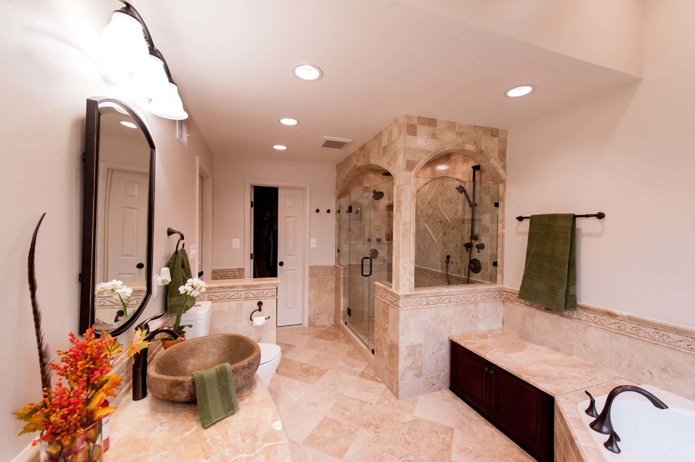 Roman-style Bath Adds Splendor to Reston Townhome - Traditional ...