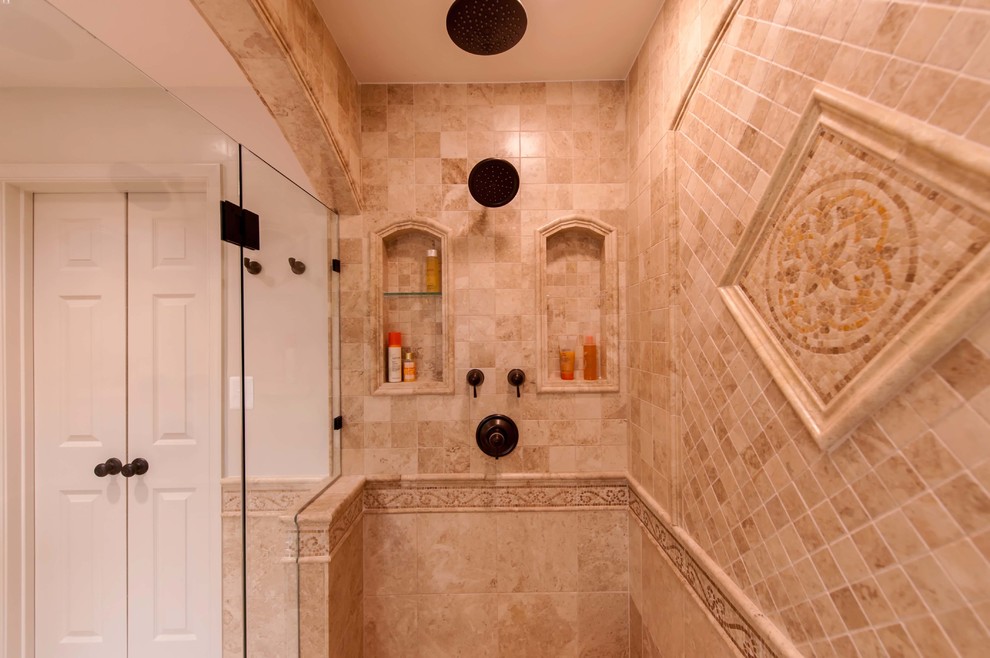 Roman-style Bath Adds Splendor to Reston Townhome - Traditional ...