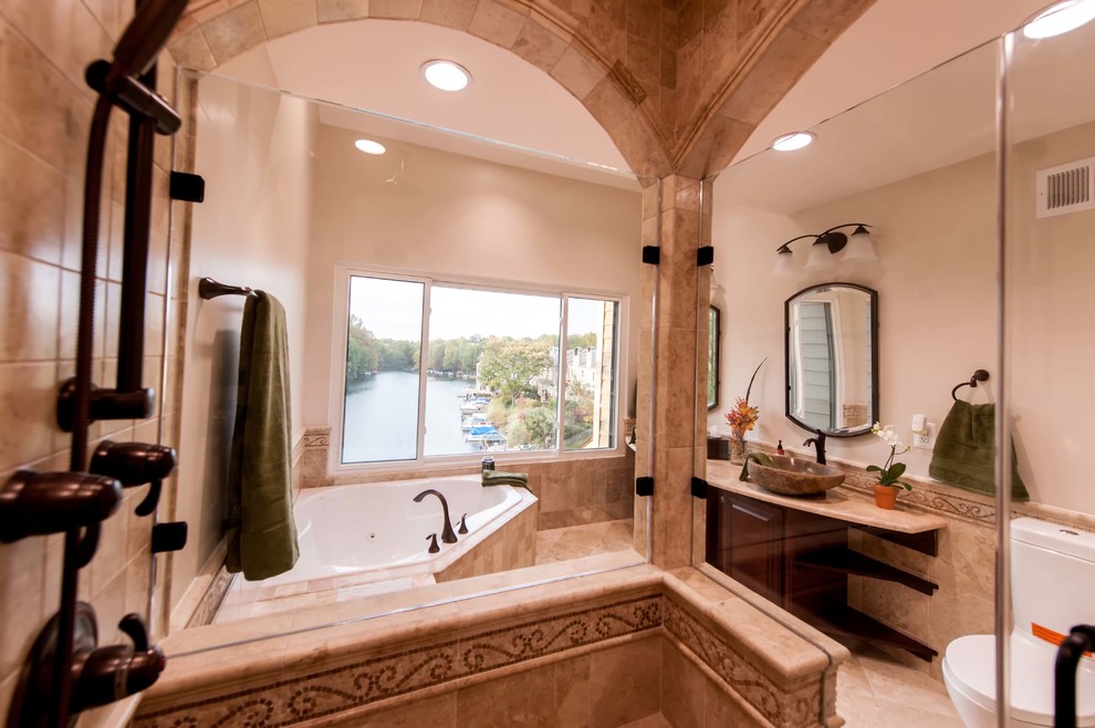 Roman-style Bath Adds Splendor to Reston Townhome - Traditional ...