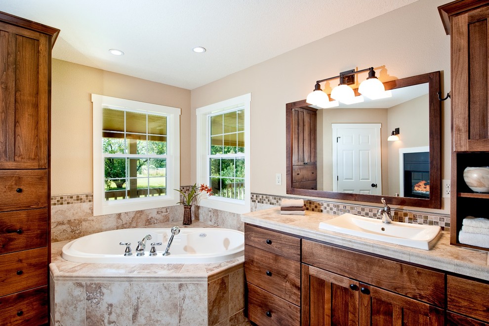 Rustic Bathroom with Jacuzzi Tub - Rustic - Bathroom - Portland - by ...