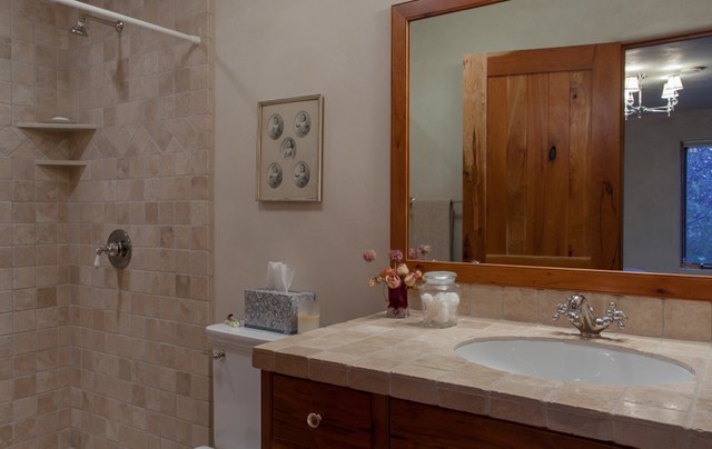 Rustic lodge home, Bellevue, Idaho - Rustic - Bathroom - Boise - by ...