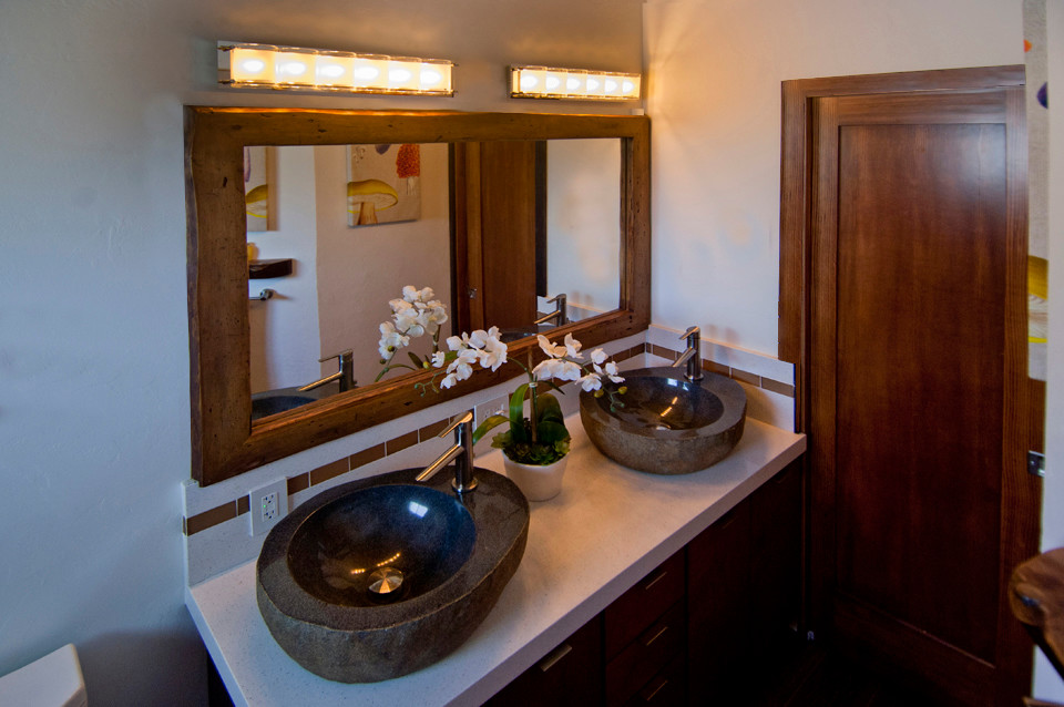 Rustic Meets Mid-Century Modern - Contemporary - Bathroom - Los Angeles ...