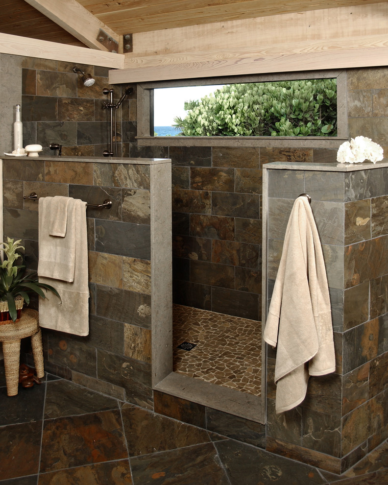 Rustic Stone Shower - Modern - Bathroom - Miami - by Beres Design Group ...