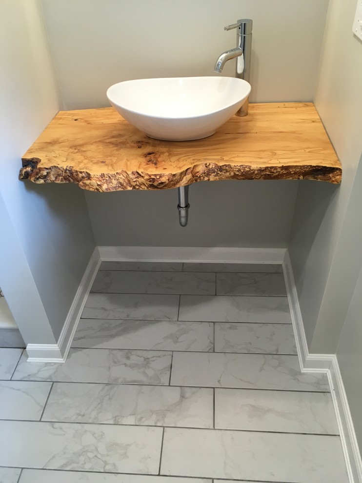Rustic wood vessel sink bathroom - Rustic - Bathroom - DC Metro - by ...