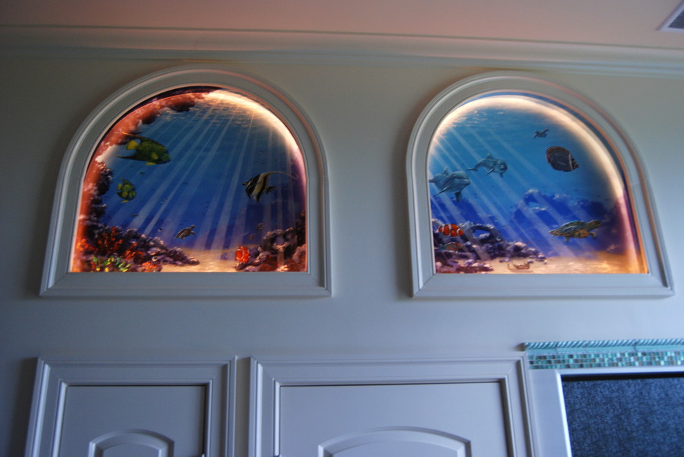 Sea Themed Murals in a Master Bathroom, hand-painted by Tom Taylor of ...