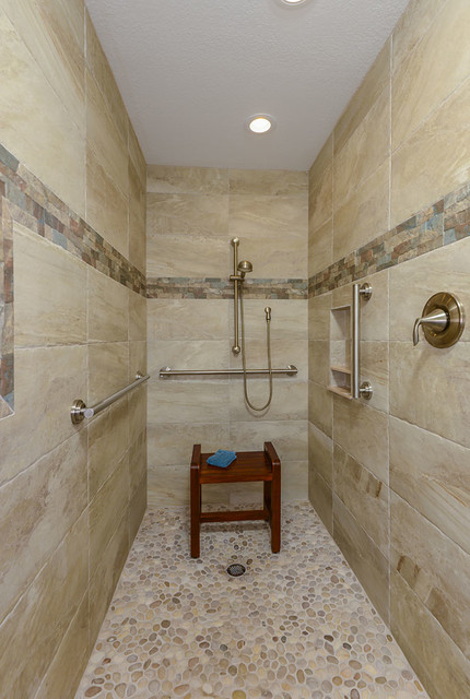 Seminole Master Bathroom with Handicap Shower Accesbile - Transitional ...