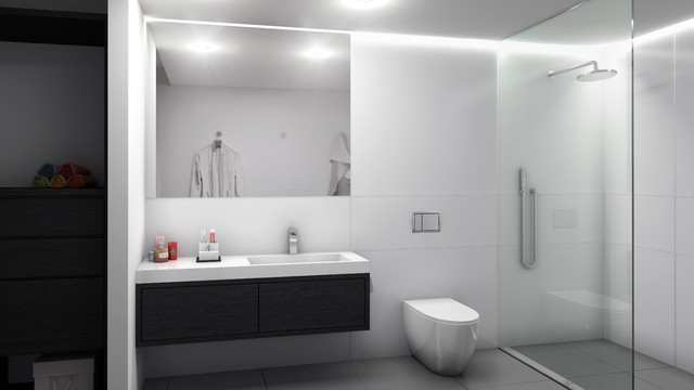 Seratone Life Polar White wall lining - Modern - Bathroom - Auckland ...