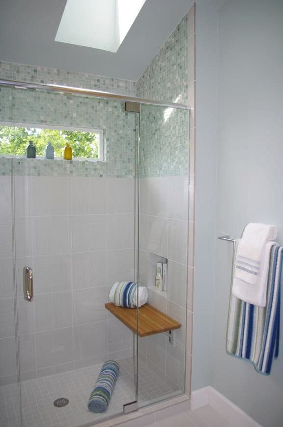 Shower and Bathroom Benches - Wall Mount Fold-Down Bench - Transitional ...