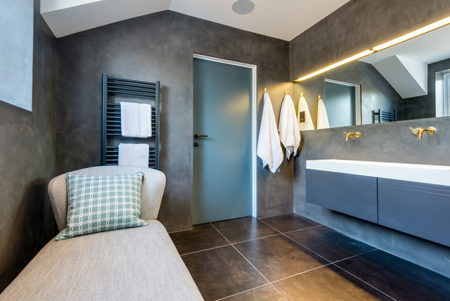 Shower and Bathroom - Beton Cire Finish - Contemporary - Bathroom ...
