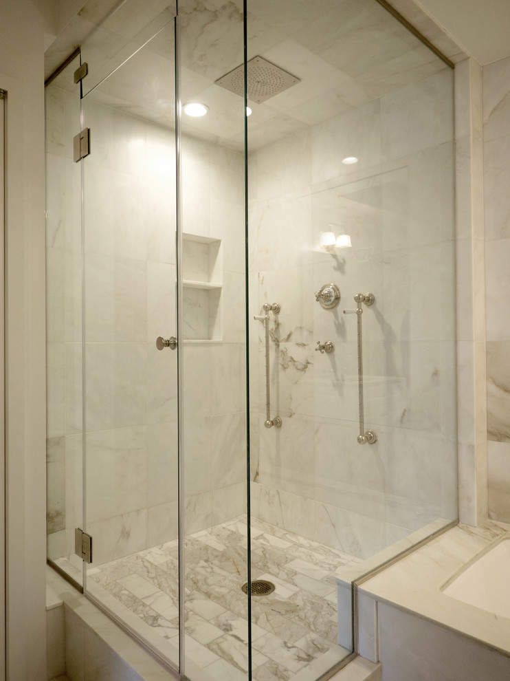 Shower Booth with Rain Shower - Transitional - Bathroom - New York - by ...