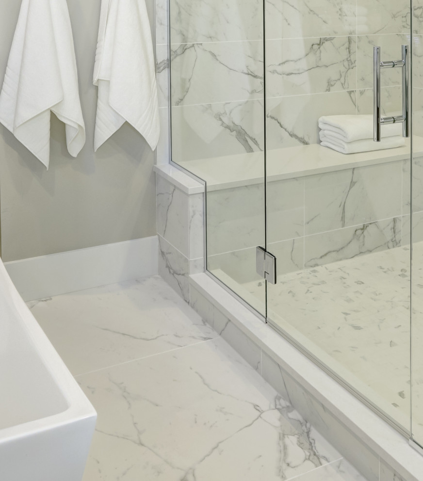 Shower Curb / Shower Threshold - Contemporary - Bathroom - DC Metro ...