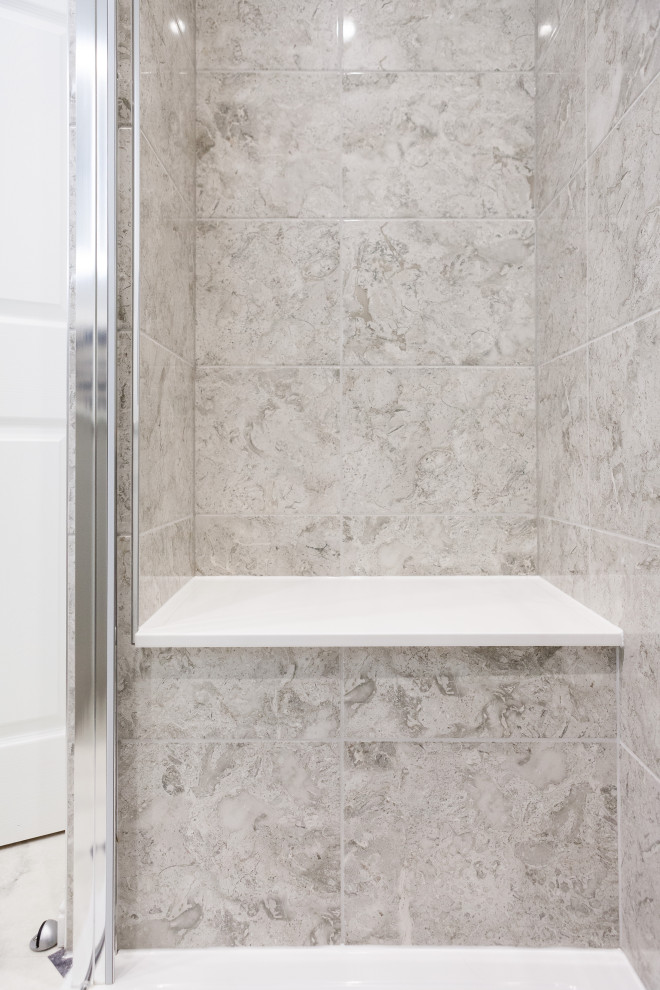 Shower seat with solid surface top - Contemporary - Bathroom ...