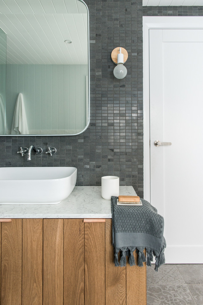 Silestone Blanco Orion Vanity - Contemporary - Bathroom - Sydney - by ...