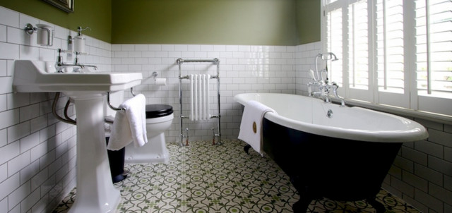 Simple Bathroom with Encaustic floor tiles - Bathroom - Sussex - by ...